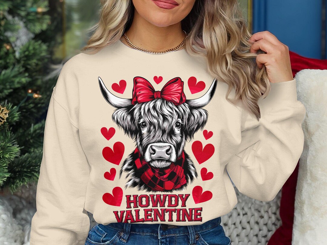 Cow Valentine PNG, Cute Valentine Cow Digital Print, Howdy Valentine ...