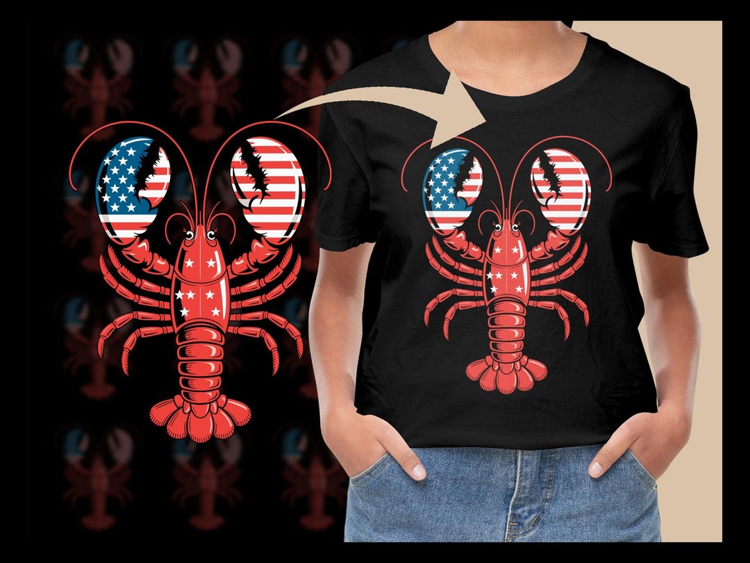 American Flag Lobster Patriotic 4th of July PNG, Free Commercial Use ...