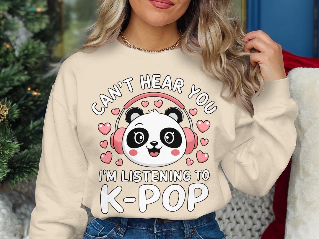 Kpop Panda PNG Can't Hear You I'm Listening to Kpop Digital Download ...