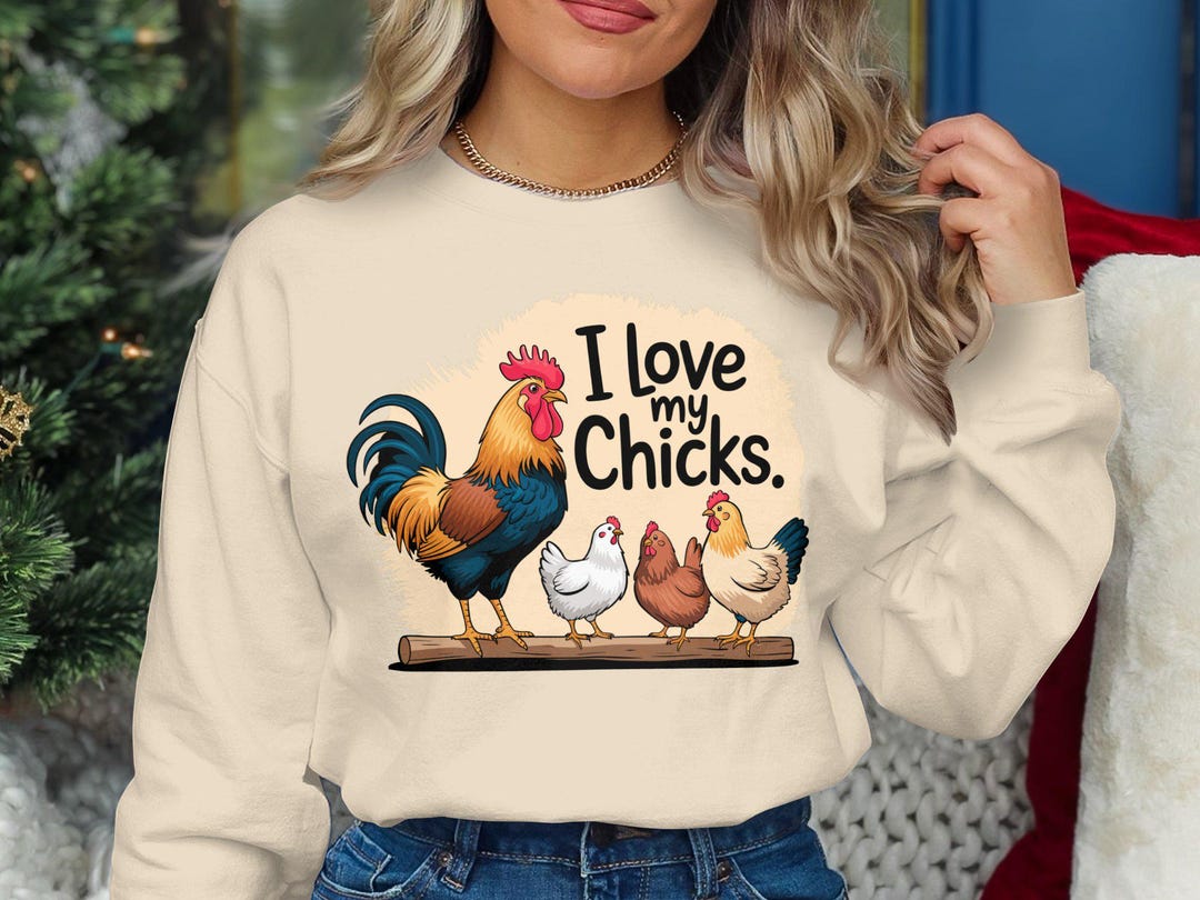 Rooster PNG, I Love My Chicks Print, Farmhouse Decor, Chicken Art, Cute ...