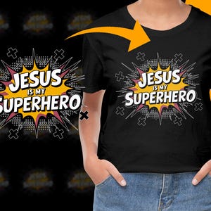 Jesus is My Superhero PNG, Christian Inspiration, Faith Quote ...