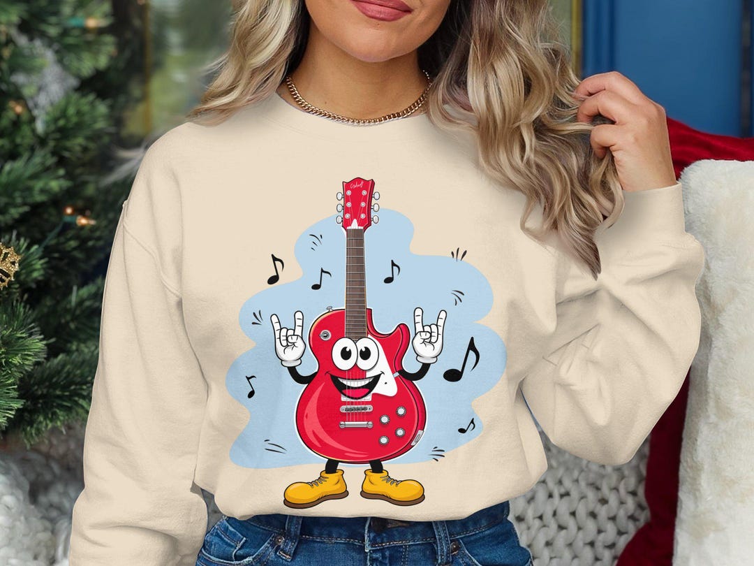 Red Guitar Character PNG, Digital Download, Cartoon Guitar Clipart ...