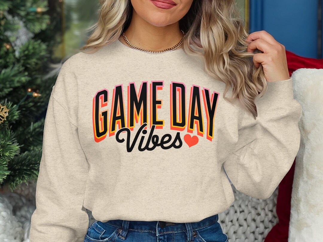 GAME DAY Vibes PNG, Sports Fan Art, Game Day Decor, Football Spirit ...