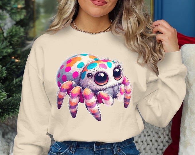Cute Spider Clipart Kawaii Spider PNG Pastel Furry Spider PNG Graphic ...
