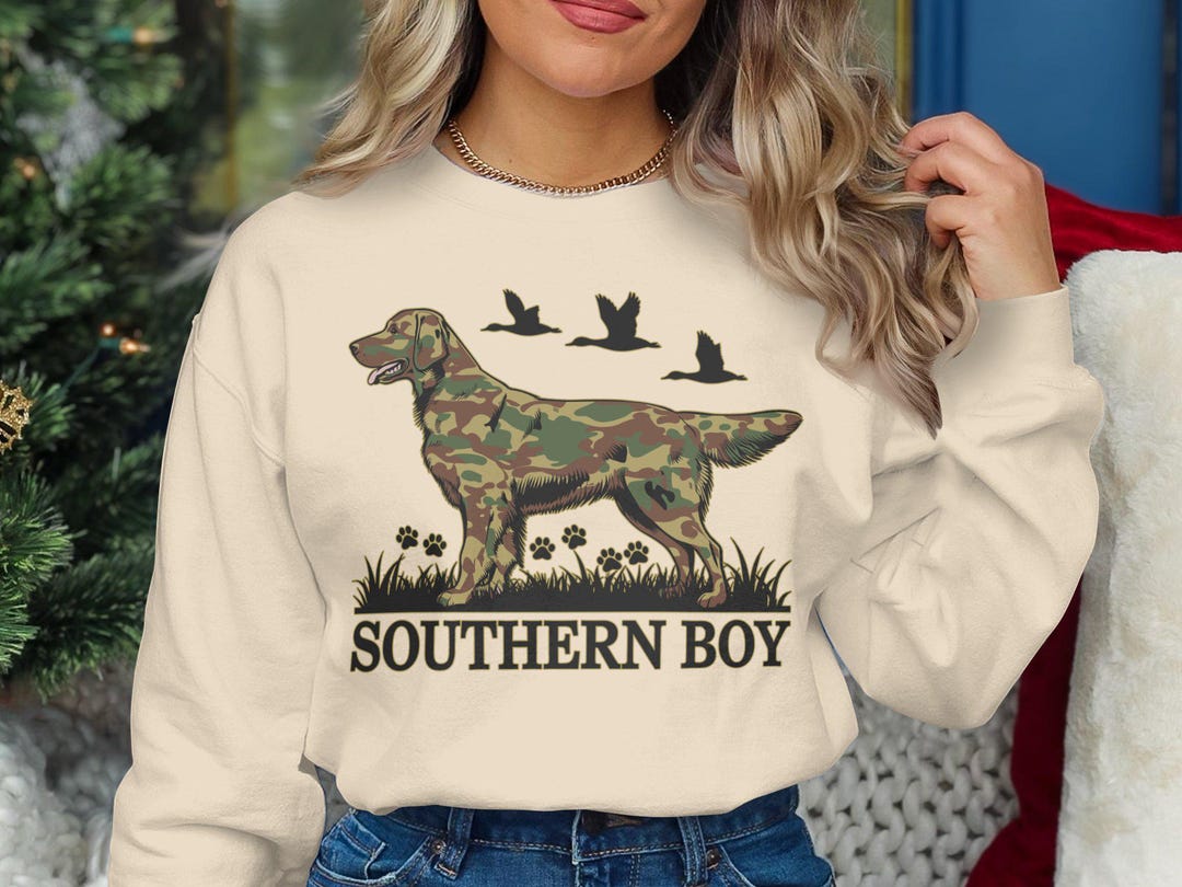 Southern Boy Camo Dog PNG, Hunting Dog Art, Duck Hunting Decor ...