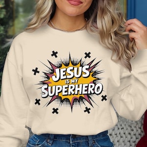 Jesus is My Superhero PNG, Christian Inspiration, Faith Quote ...