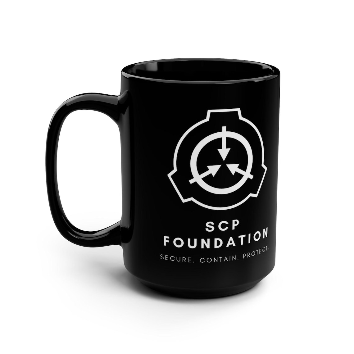 SCP Foundation Black Mug 15oz SCP Gift Shy Guy Gift Plague Doctor Gift ...