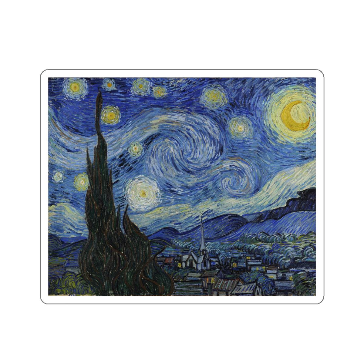 Starry Night Sticker Van Gogh Sticker Fine Art Gift Cool Stickers ...