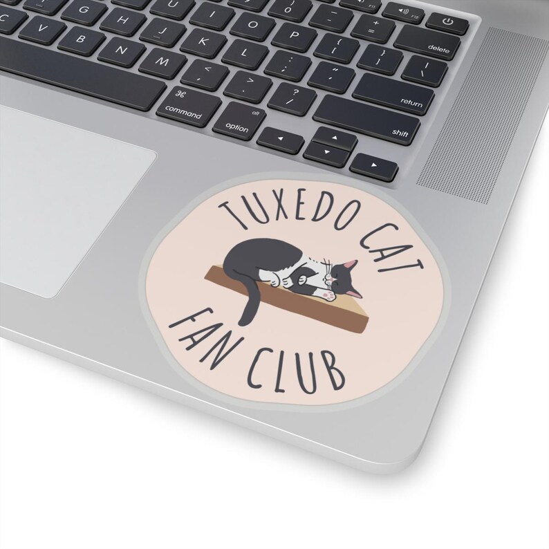 Tuxedo Cat Fan Club Sticker Tuxedo Cat Gift for Cat Lover Cat Sticker ...
