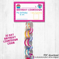 Birthday Countdown Activity Sticker (choose One) From Made by R and R ...