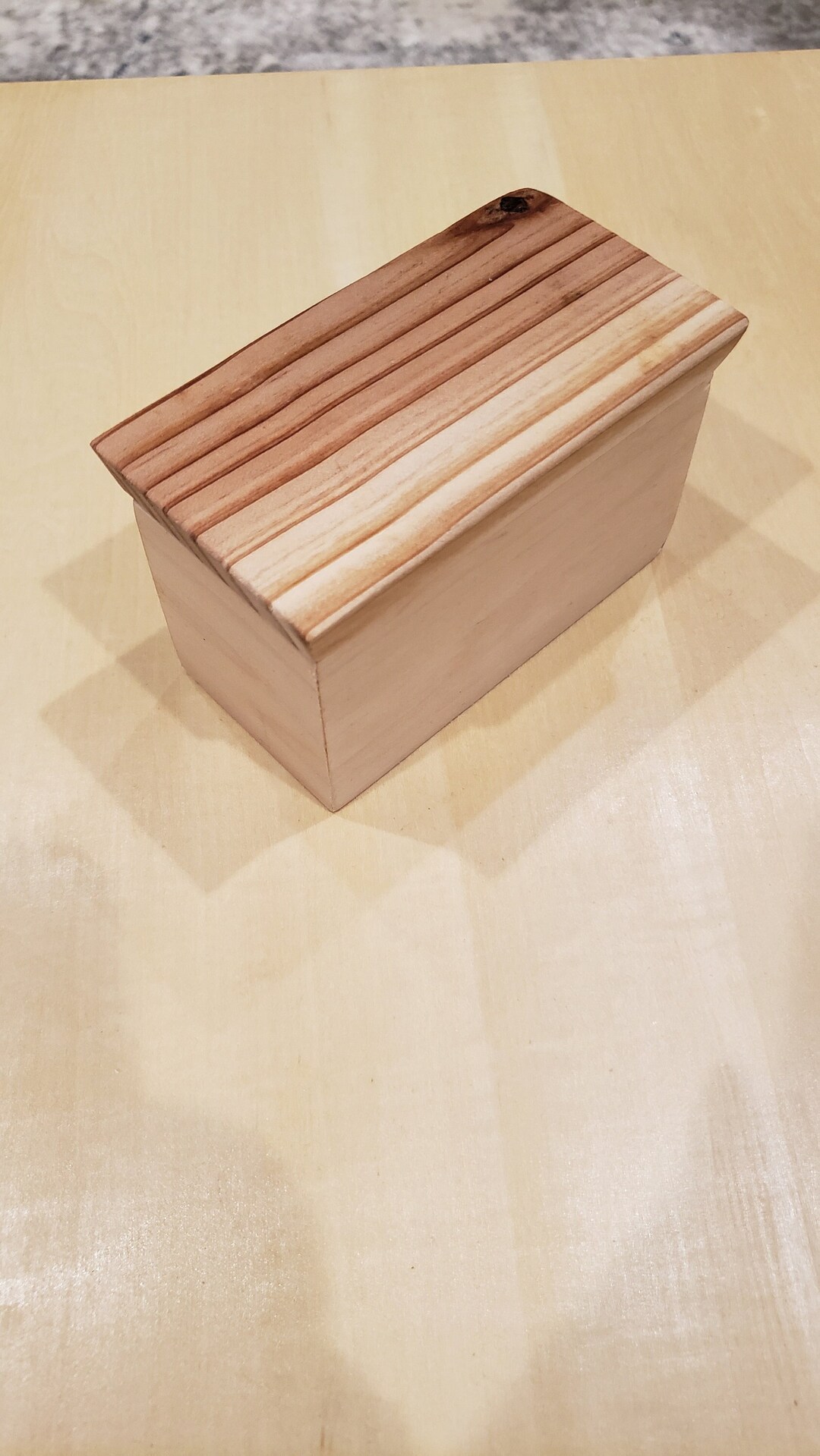 Angled Lid Wooden Box, Wood Box, Gift Box, Storage, Jewelry Box ...