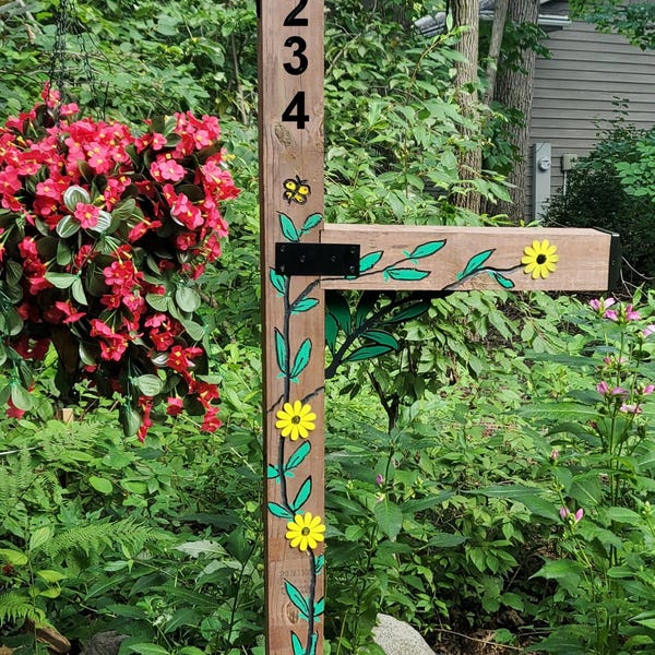 Wood Mailbox Post - Etsy