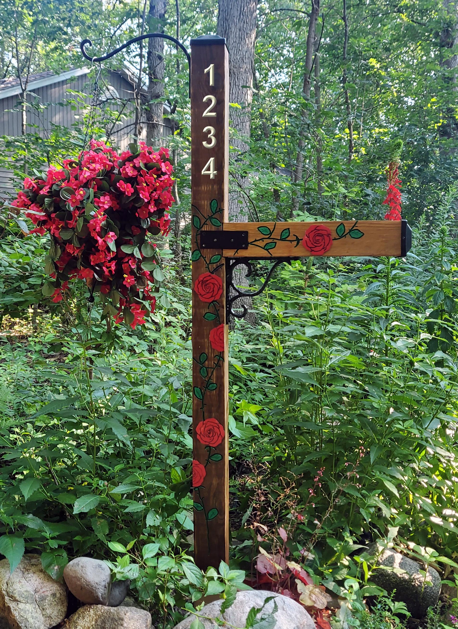Custom Cedar-tone Mailbox Post - Etsy