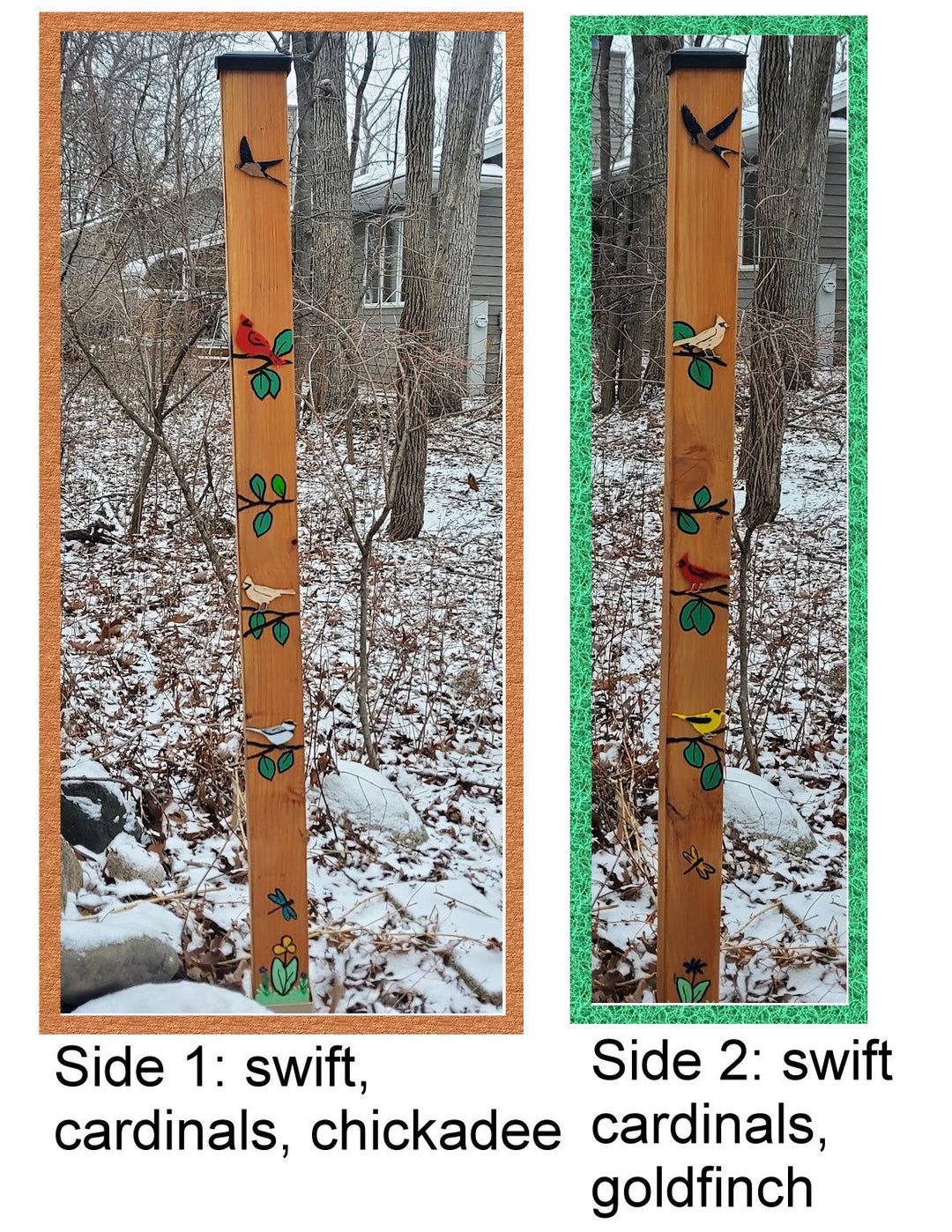 Custom Decorative Cedar Garden Post - Etsy