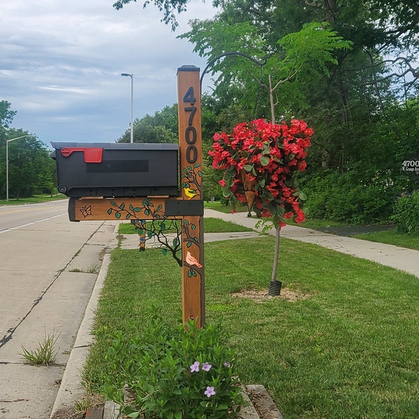 Wood Mailbox Post - Etsy