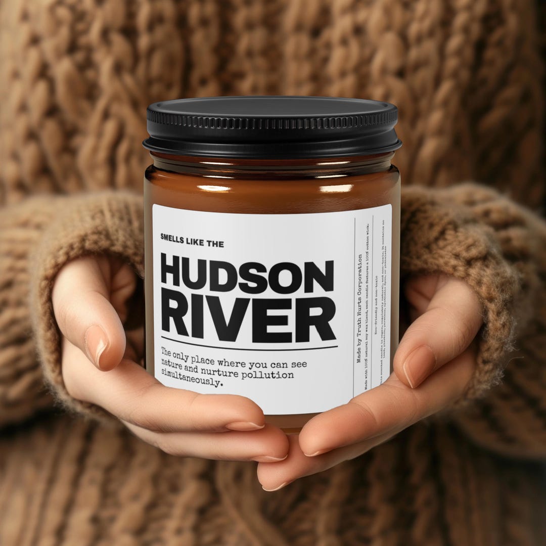Smells Like the Hudson River Gag Gift Candle for New Yorker, Nature's ...