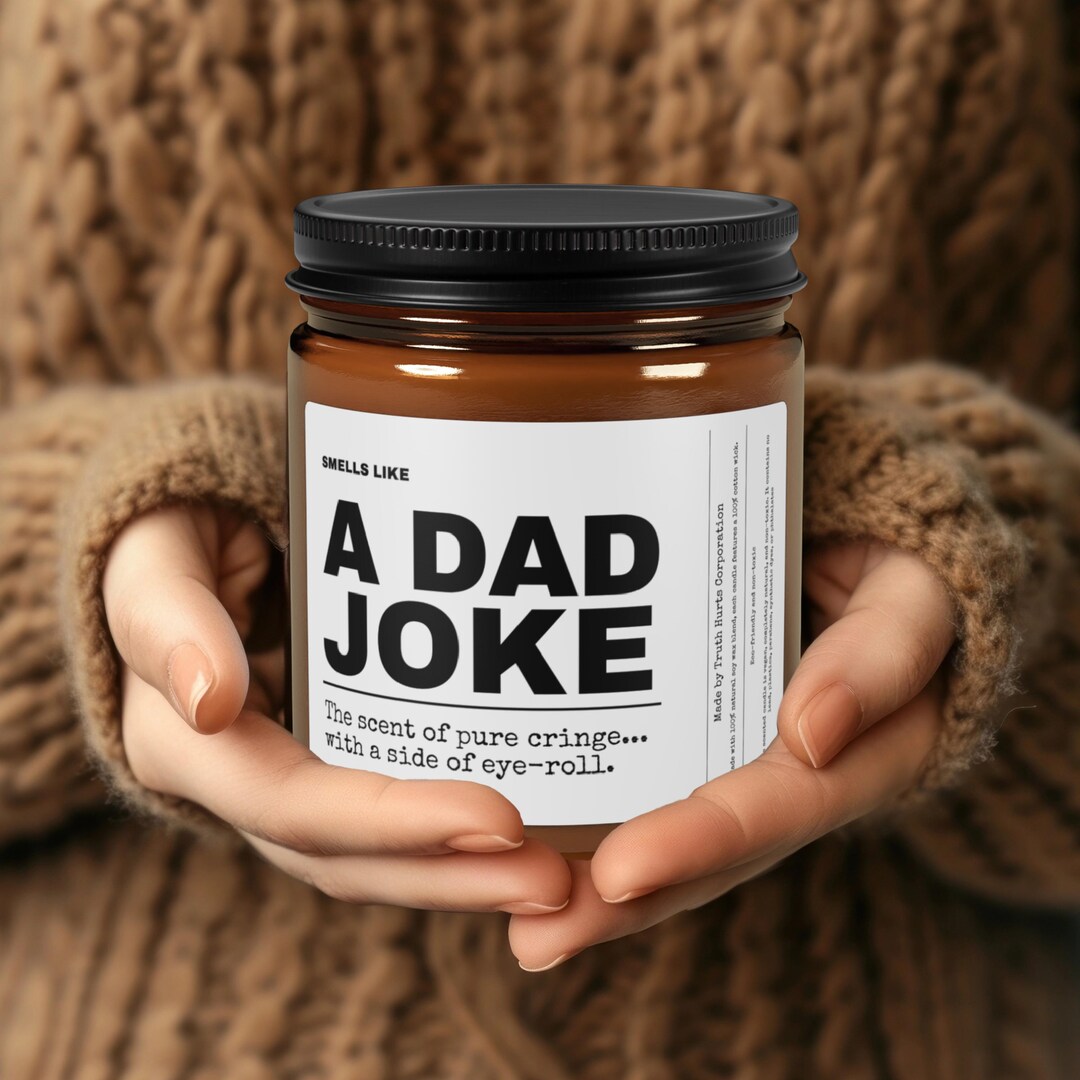 Smells Like A Dad Joke - Funny Dad Joke Candle, Gag Gift for Your Pop ...