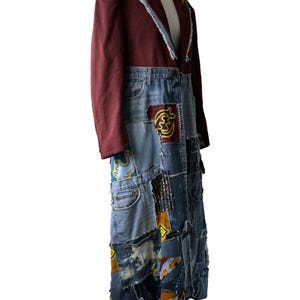 Upcycled Detachable Patchwork Denim Coat - Etsy