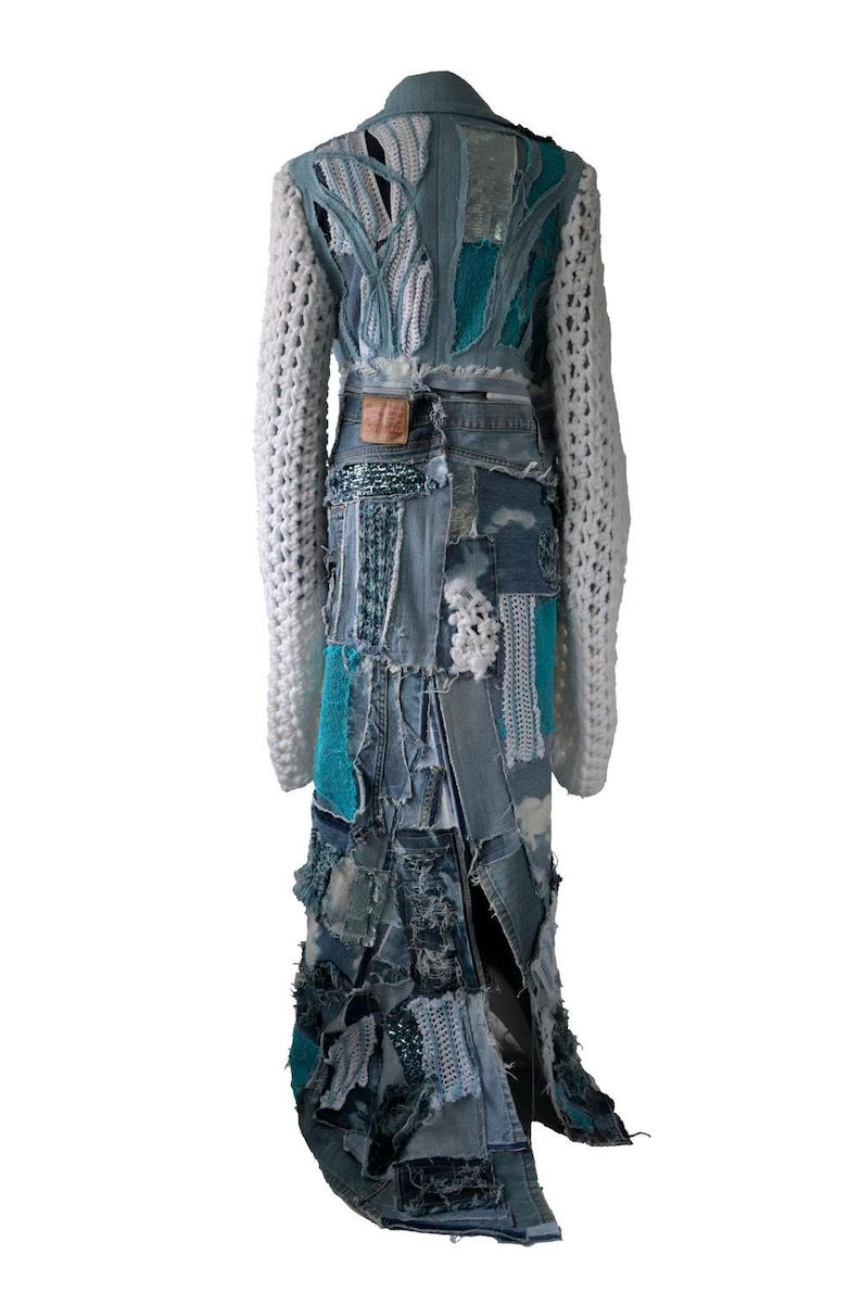 Upcycled Detachable Patchwork Denim Coat - Etsy