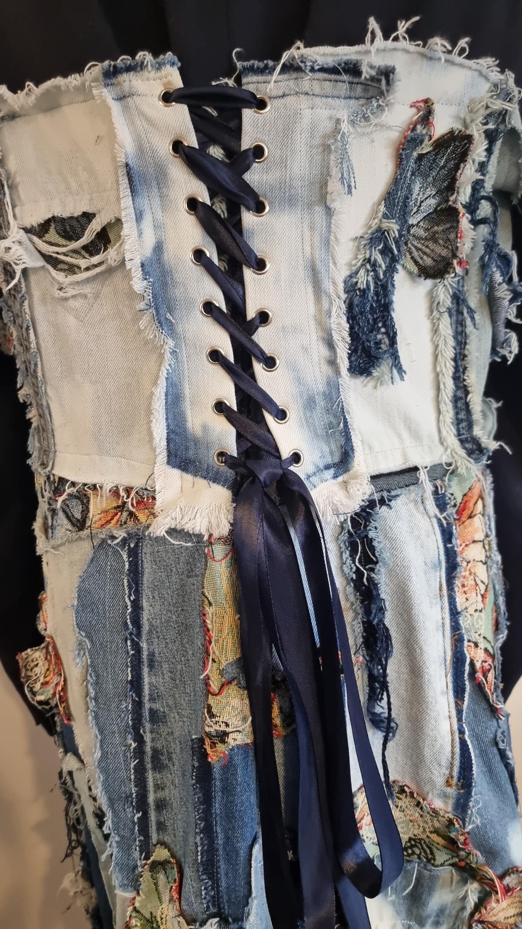 Upcycled Blazer Denim Coat - Etsy