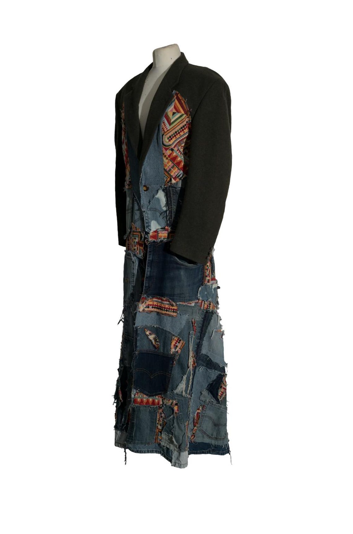 Upcycled Corset Denim Coat - Etsy