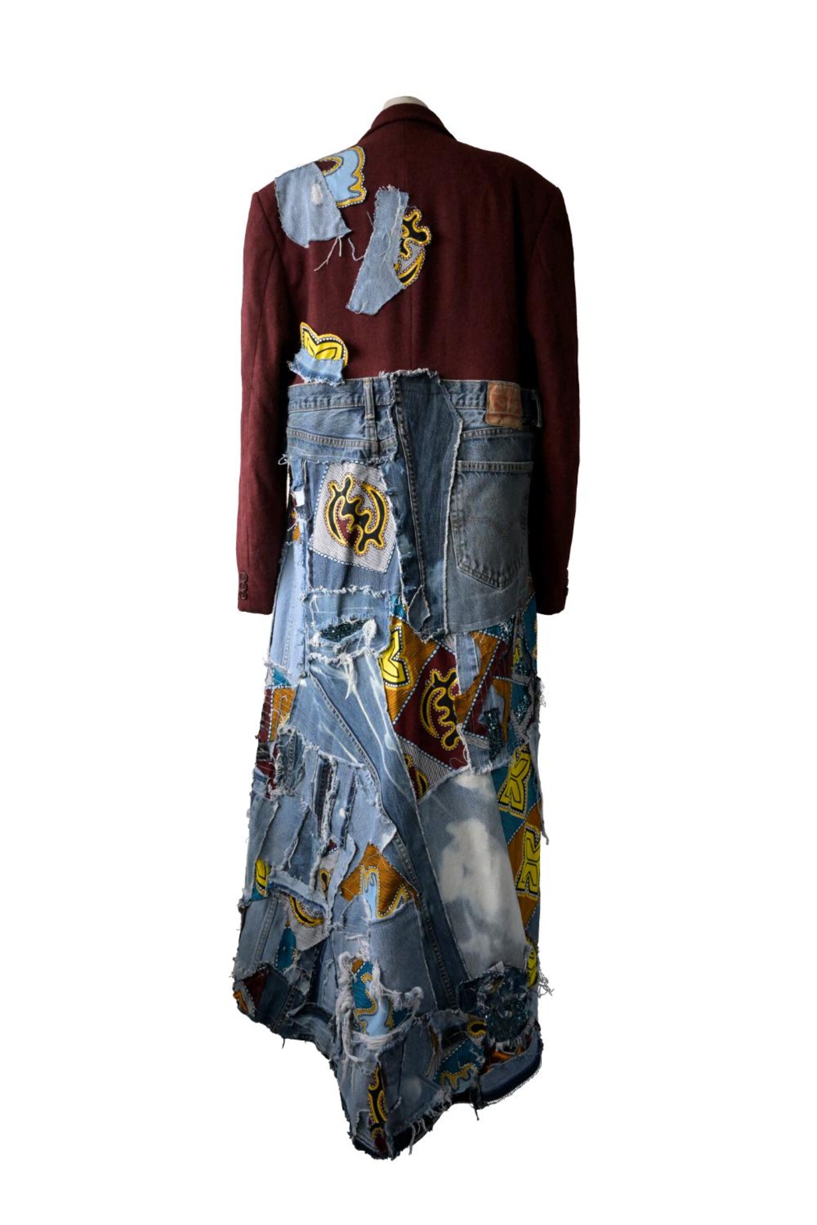 Upcycled Detachable Patchwork Denim Coat - Etsy