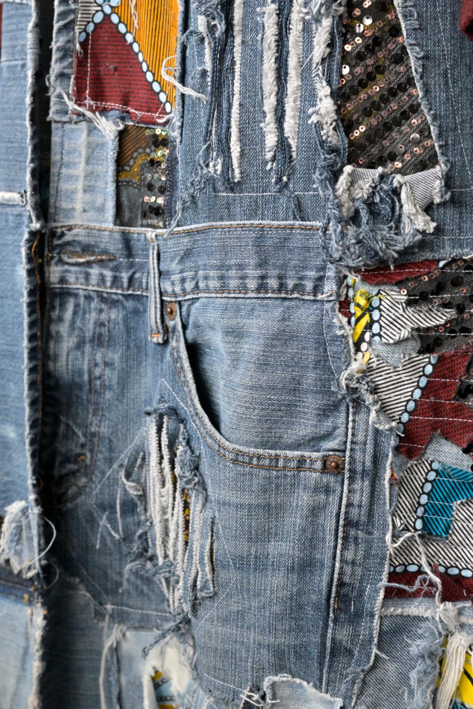 Upcycled Detachable Patchwork Denim Coat - Etsy