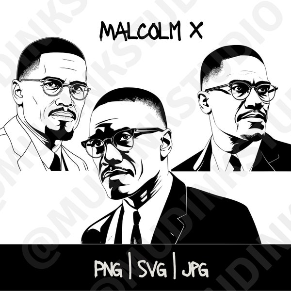 Malcolm X Svg - Etsy