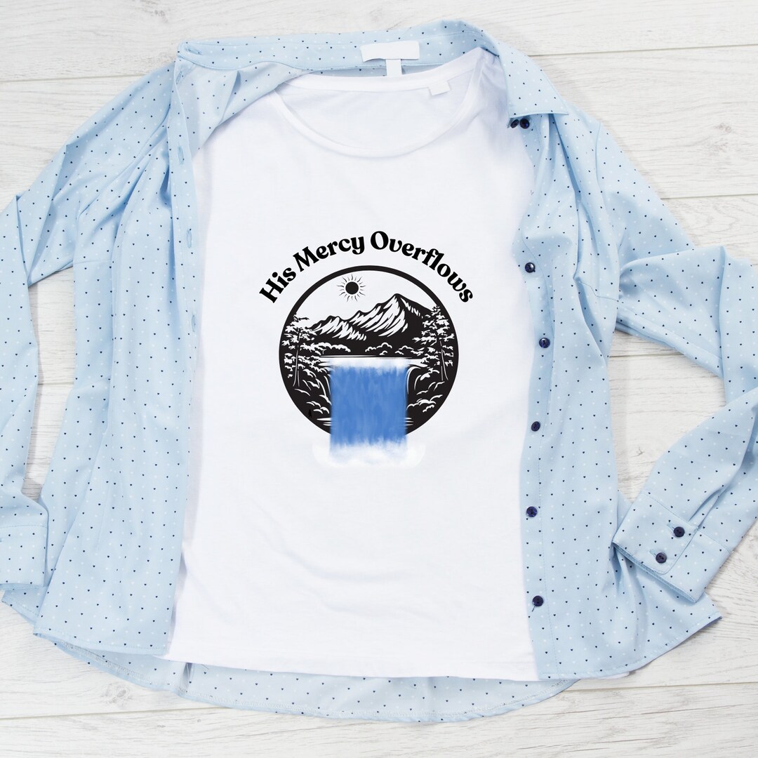 His Mercy Overflows SVG | Waterfall Overflowing SVG | Christian SVG ...