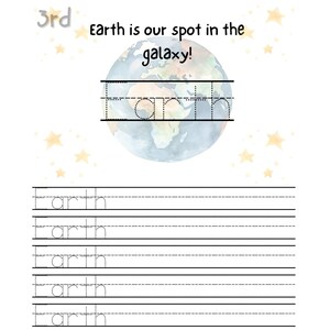 Solar System Worksheet, Astronomy for Kids, Planet Fact Sheet, STEM ...