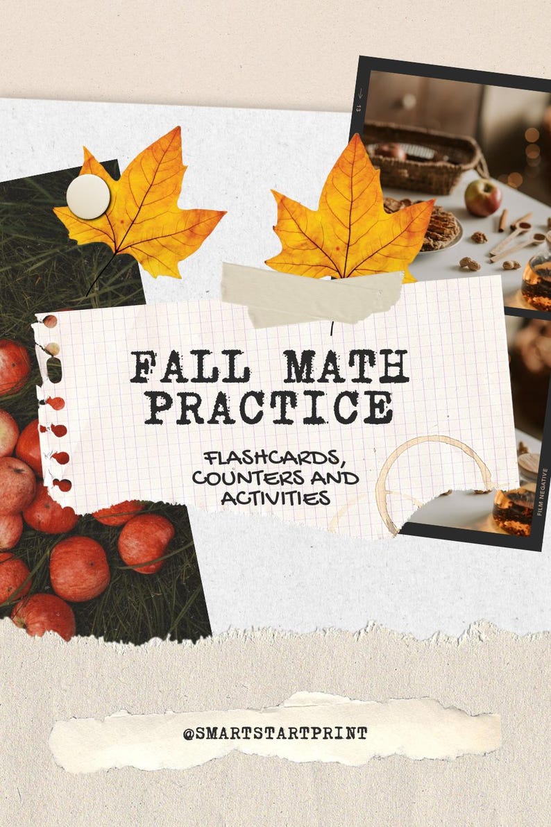Autumn Math Worksheets and Flashcards: Fun Learning Activities for Kids ...