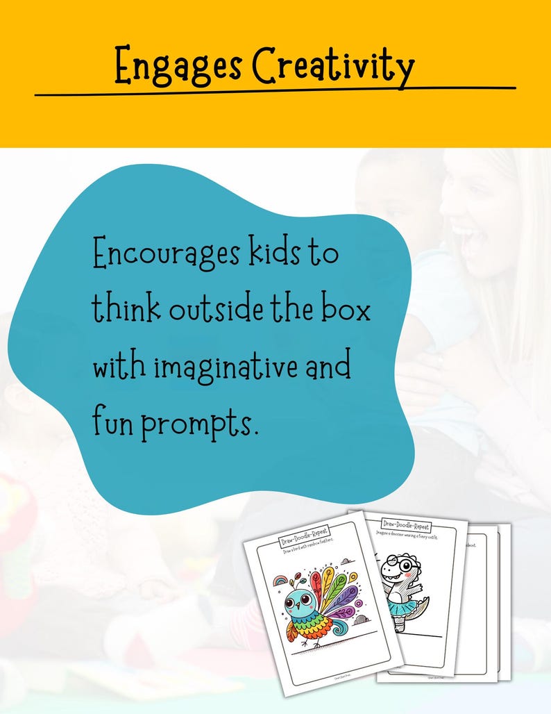Screen-free Art Activities: Drawing Prompt Worksheets for Kids (PDF) - Etsy
