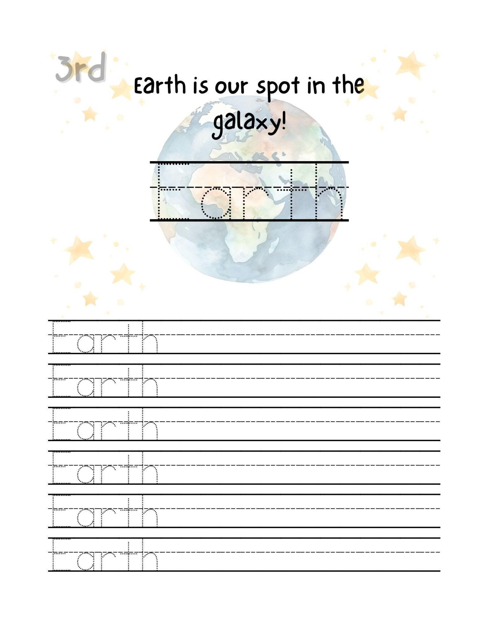Solar System Worksheet, Astronomy for Kids, Planet Fact Sheet, STEM ...