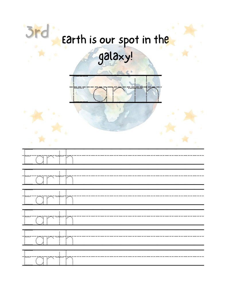 Solar System Worksheet, Astronomy for Kids, Planet Fact Sheet, STEM ...