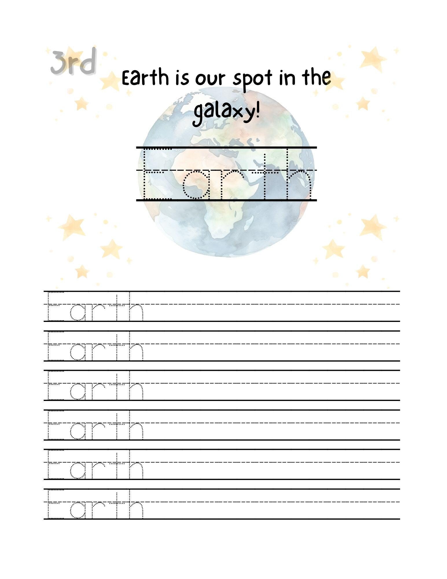 Solar System Worksheet, Astronomy for Kids, Planet Fact Sheet, STEM ...