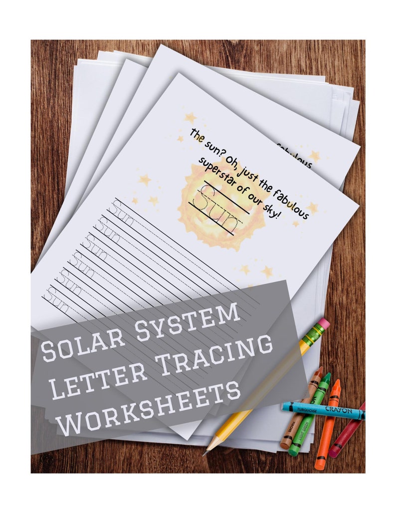 Letter Tracing Worksheets | Handwriting Practice | Outer Space Theme ...