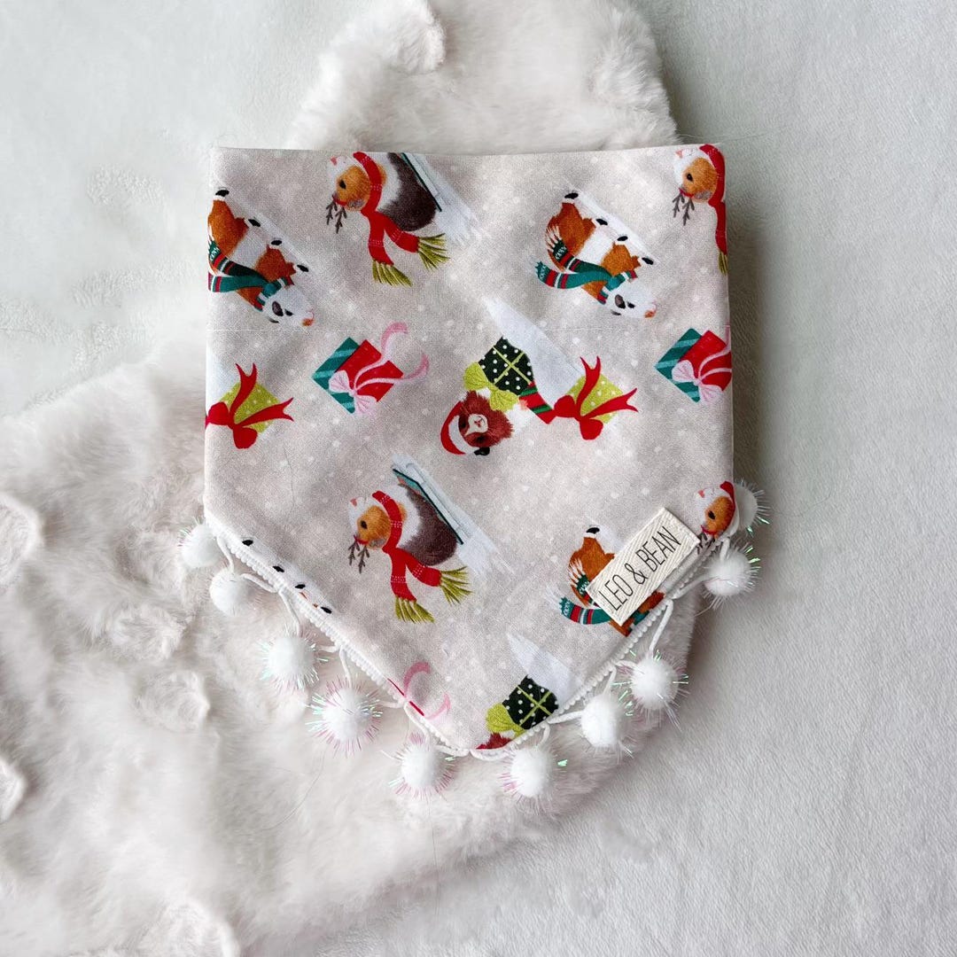 Guinea Pig Wonderland Over the Collar Dog Bandana/ Winter Bandana / Pet ...