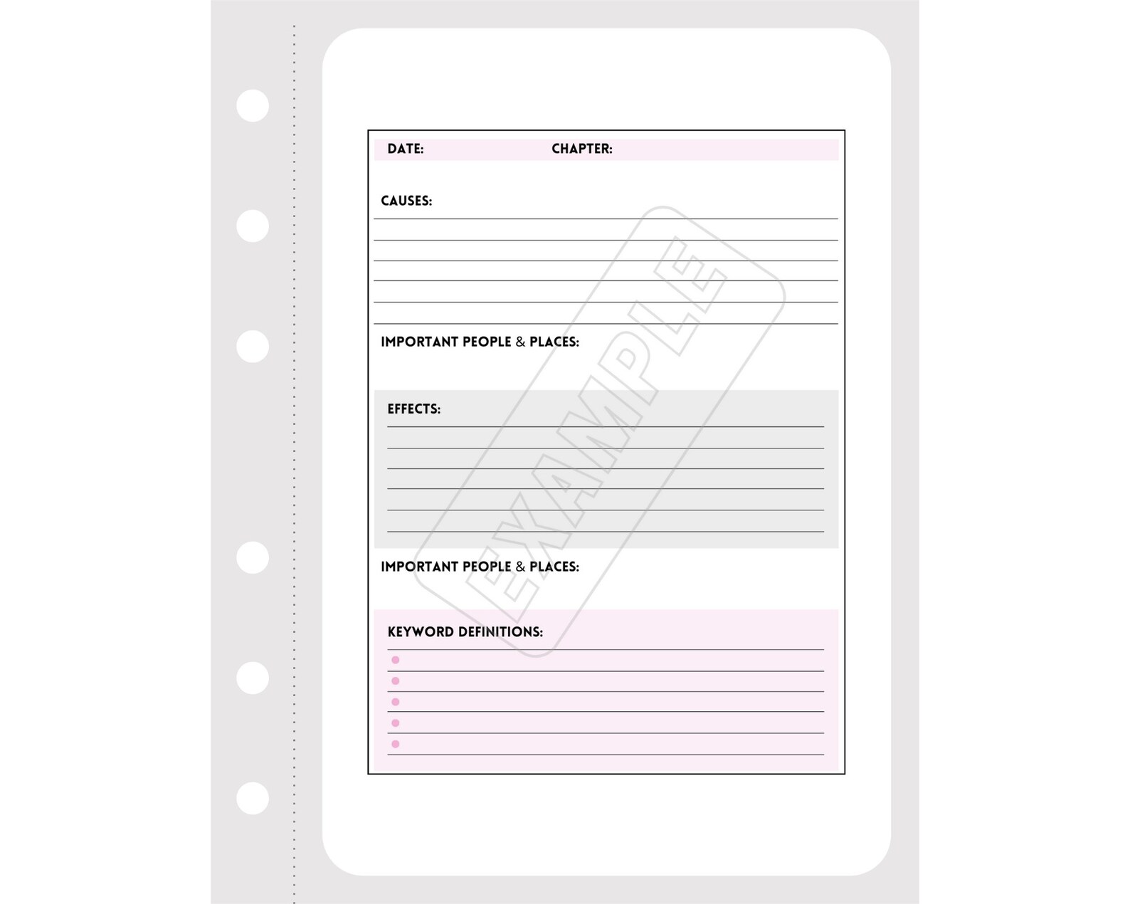 Digital Notes | Notes Printable | Digital Note Sheets | College Notes ...