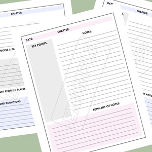 Digital Notes | Notes Printable | Digital Note Sheets | College Notes ...