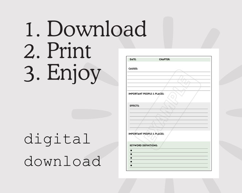 Digital Notes | Notes Printable | Digital Note Sheets | College Notes ...