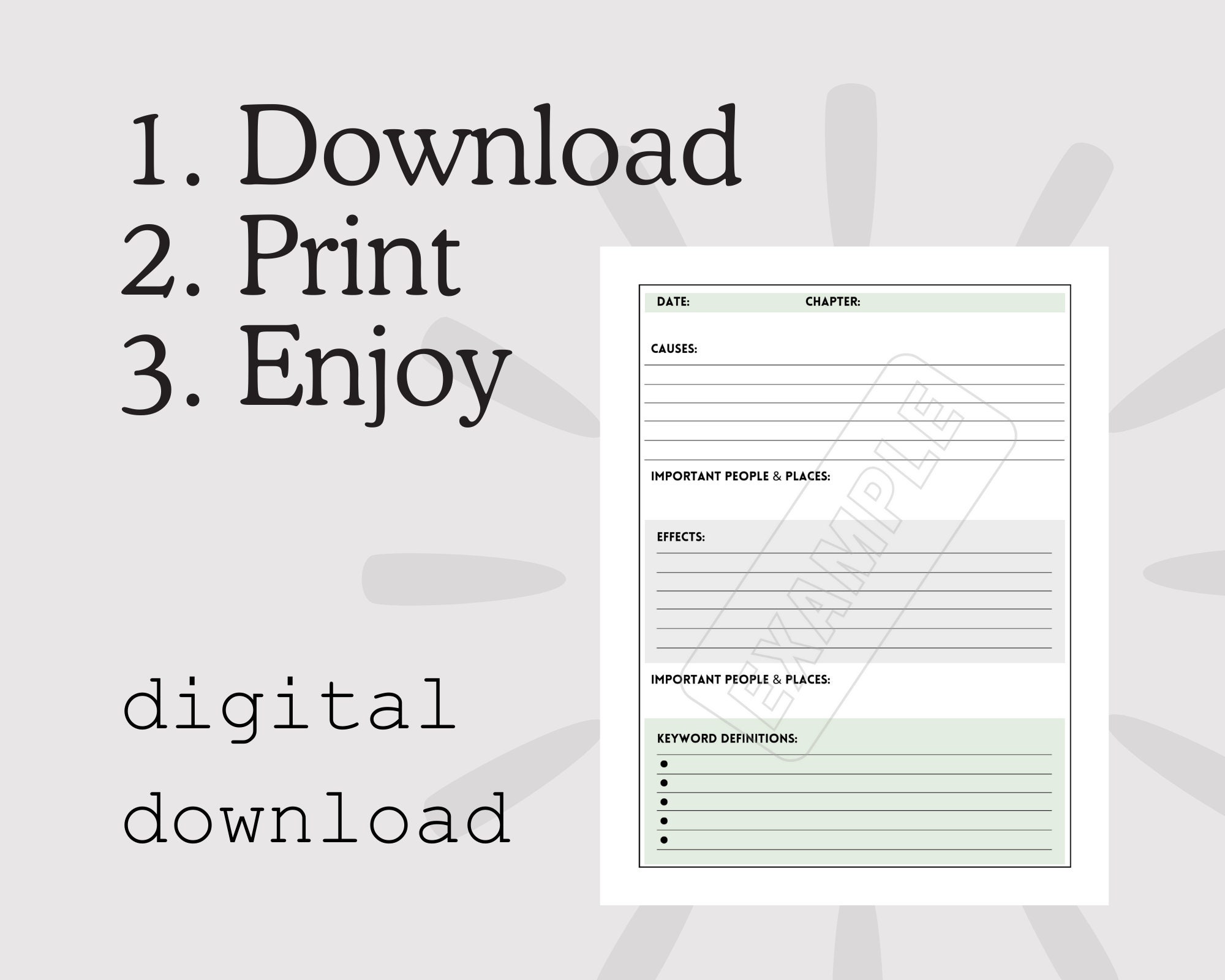 Digital Notes | Notes Printable | Digital Note Sheets | College Notes ...