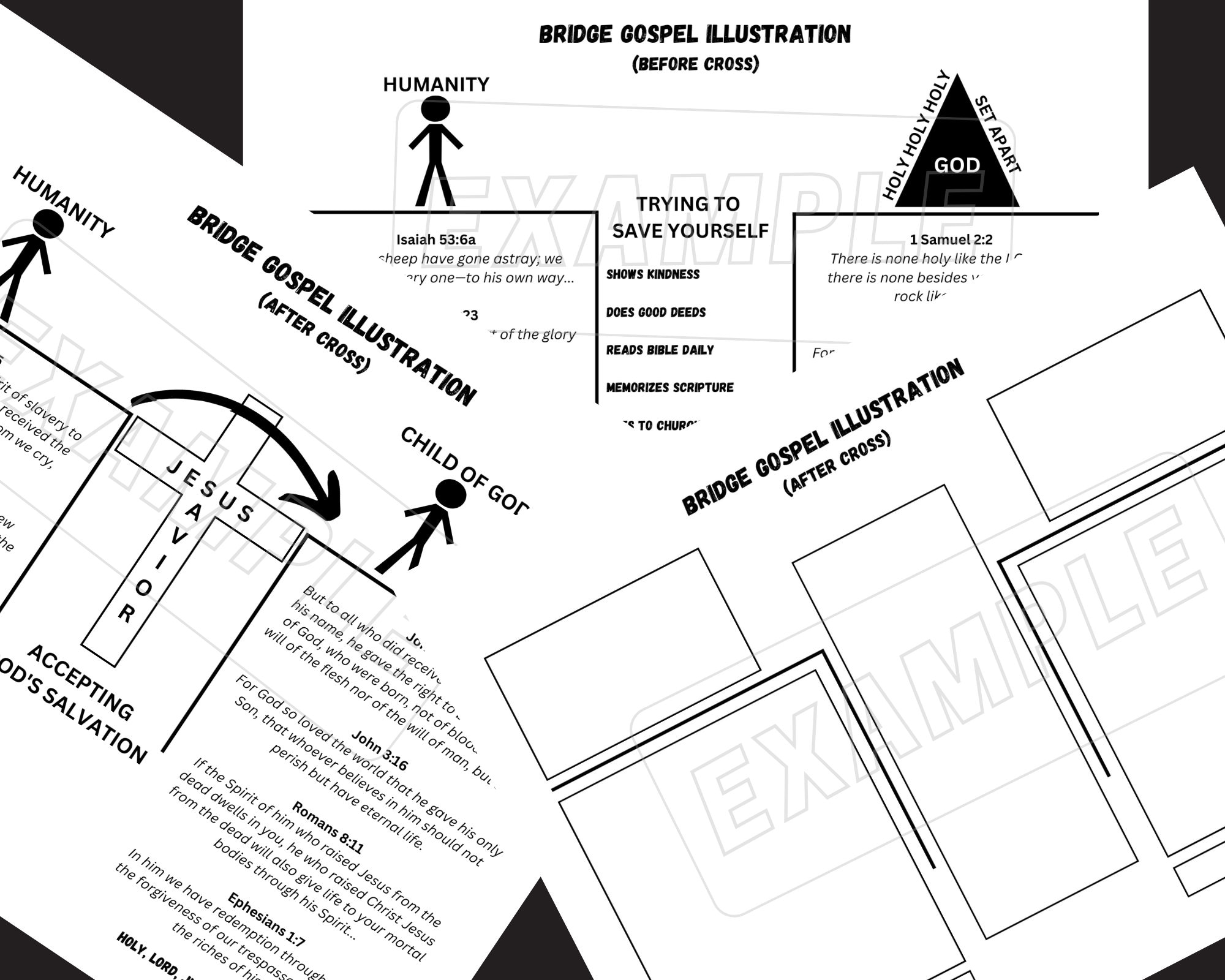 Bridge Gospel Illustration Printable | Gospel Illustration Digital ...