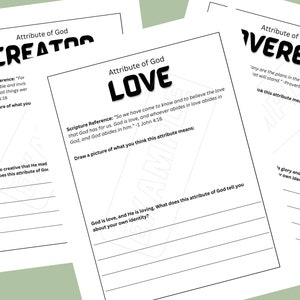 Attributes of God Digital Download | Attributes of God Homeschool ...