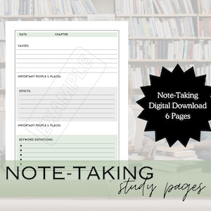 Digital Notes | Notes Printable | Digital Note Sheets | College Notes ...