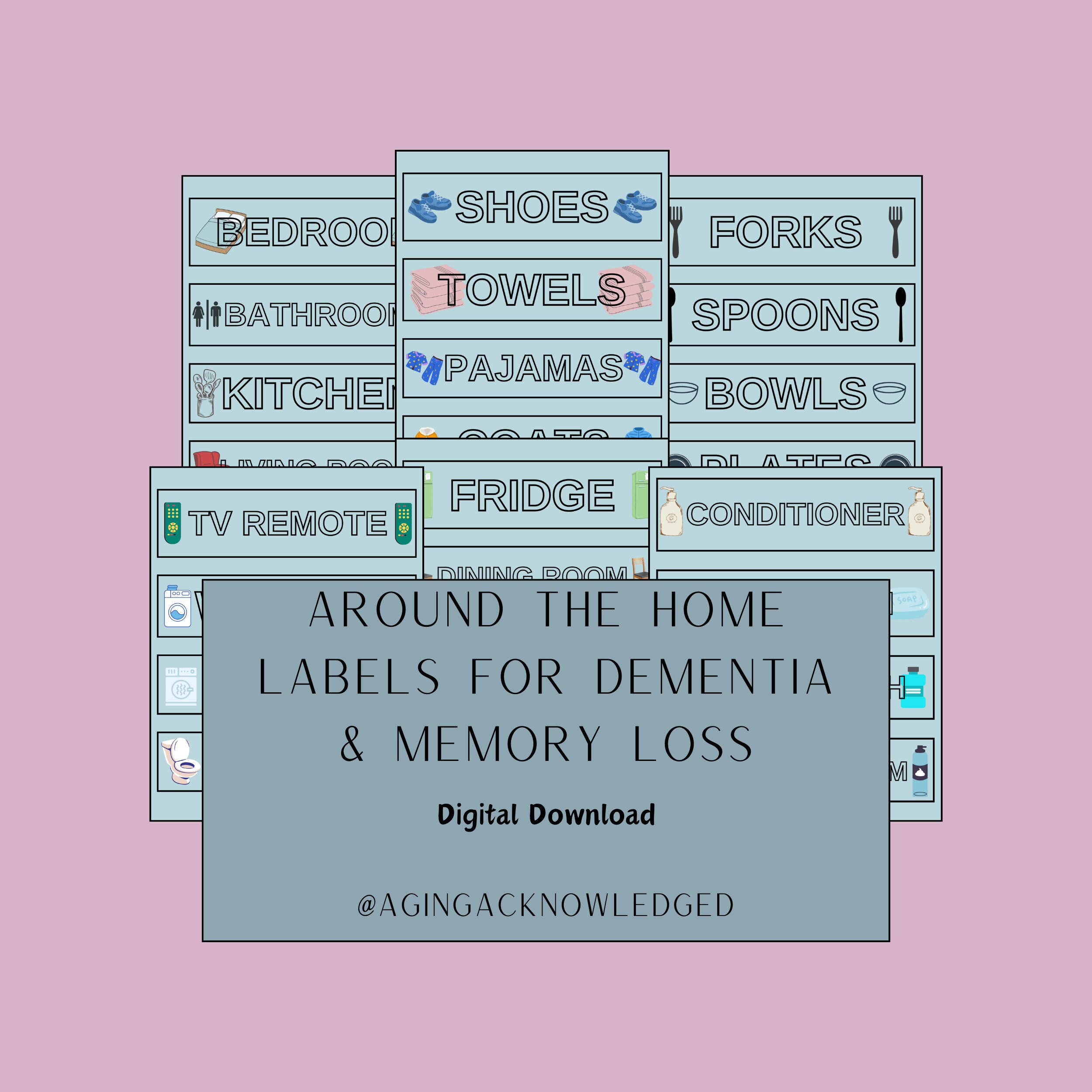 Labels for Dementia/alzheimer's Around the House Labels - Etsy