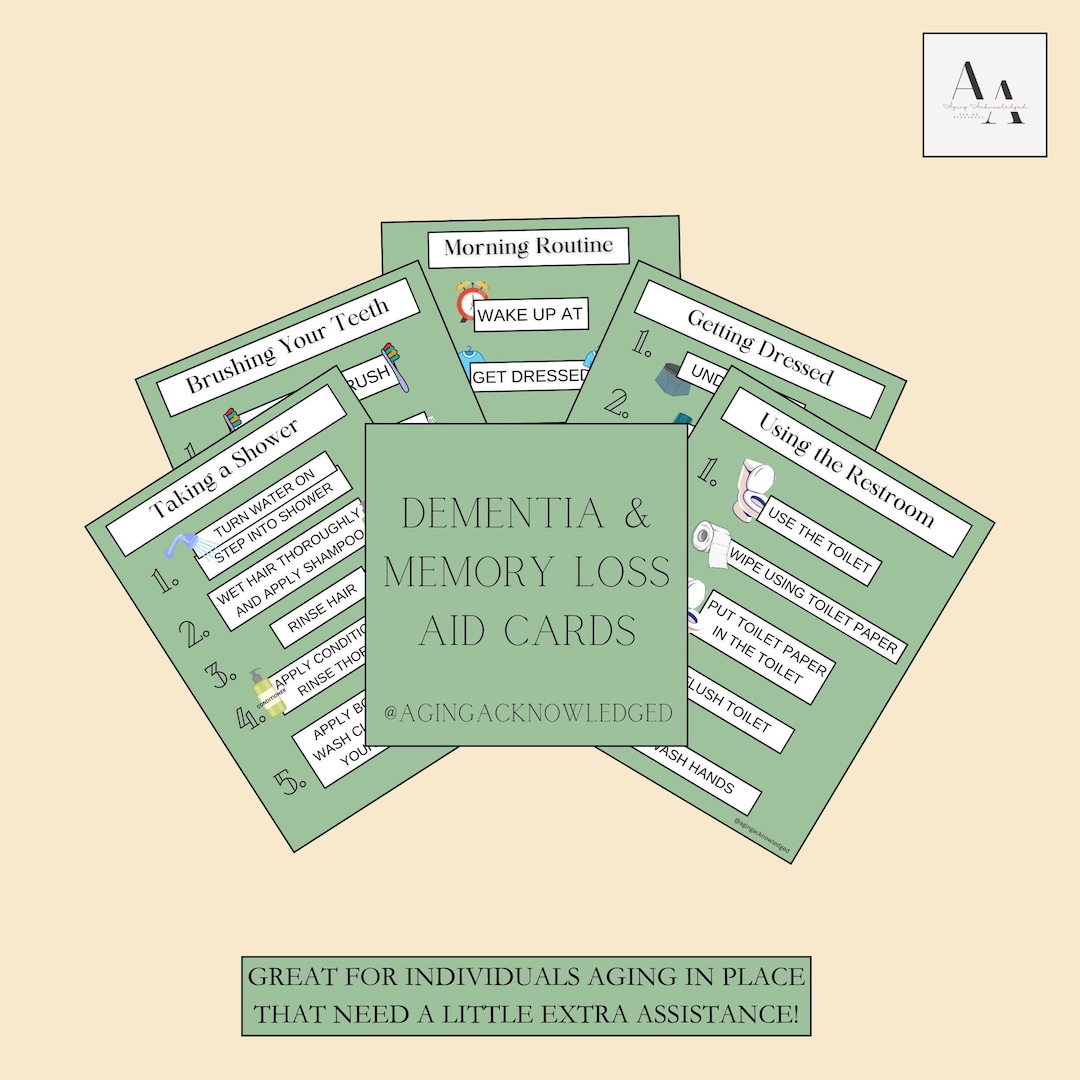 Dementia Routine Cards, Memory Loss Aids, Dementia Aids, Dementia ...