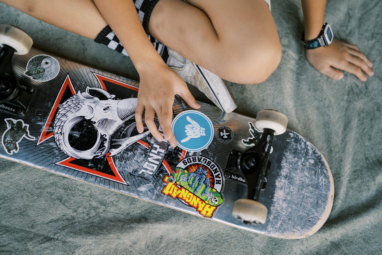 Hafa Adai 670 Saipan Round Shaka Sticker - Blue - Matte - Waterproof ...