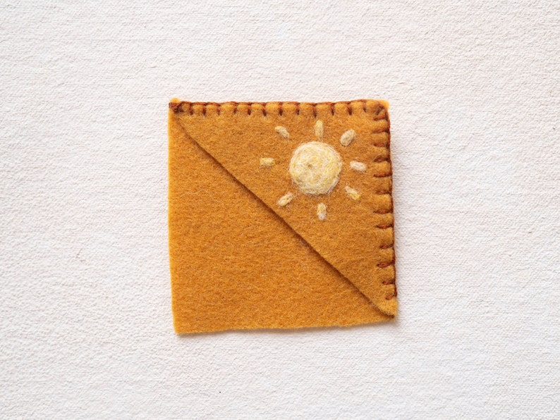 Needle Felted Bookmark - Corner Bookmark, Embroidered, Handmade Gift ...