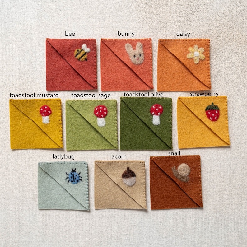 Needle Felted Bookmark - Corner Bookmark, Embroidered, Handmade Gift ...
