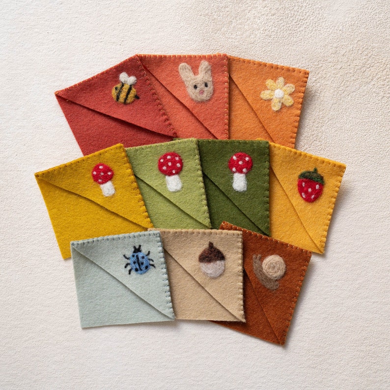 Needle Felted Bookmark - Corner Bookmark, Embroidered, Handmade Gift ...